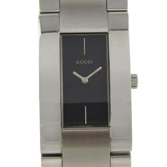 Gucci Montre 4600M en Acier Inoxydable Pre-owned - Homme - Pre-owned - Noir - Taille: ONE Size