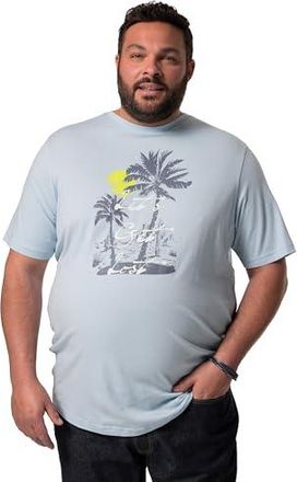 Men Plus Hommes Grandes Tailles L-8XL T-Shirt Men+ avec imprimé, col Rond et Manches Courtes - Jusquau 8 XL Bleu glacé 8XL 838035709-8XL
