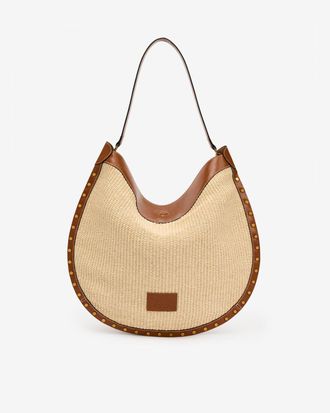 Isabel Marant Sac Oskan Hobo Soft - Femme - Naturel Et Cognac - - Isabel Marant