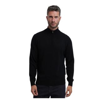 HUGO BOSS Pull &agrave; col zipp&eacute; - Homme - Pulls - Noir - Taille: 3XL