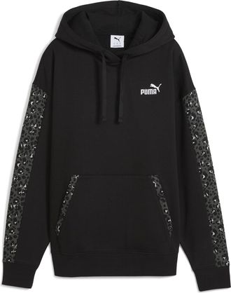 Puma Damen Essentials Comfort Hoodie mit Animal-Print XXS, Black