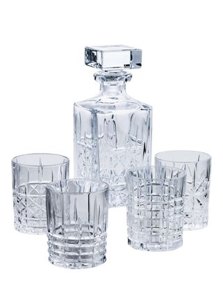 Nachtmann 5-Tlg. Whiskey-Set Highland Mit Karaffe Und Gl&auml;sern weiss