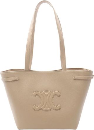 Celine 2010-2025 Small Grained Calfskin Cabas Anais Cuir Triomphe tote bag - Braun