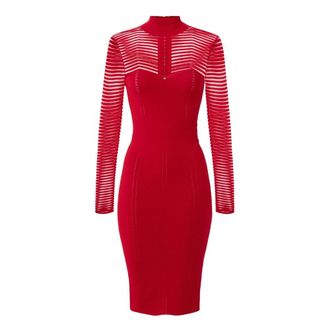 Elisabetta Franchi Femme, Robes, Rouge, Taille: 42 FR Robe &Eacute;l&eacute;gante pour Occasions Sp&eacute;ciales