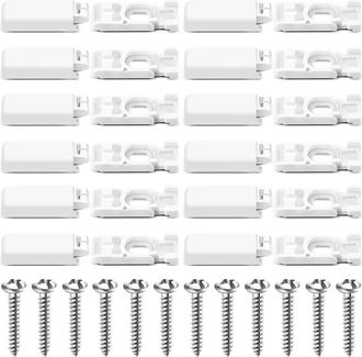 Blulu 12 Stück Spannschuhe für Verspannte Plissees Halterungen für Plissee Zubehör Plissee Ersatzteile Klemmträger für Stick & Fix Klebeträger und Front Kle