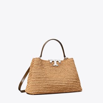Tory Burch Eleanor Henkeltasche aus Raffiabast