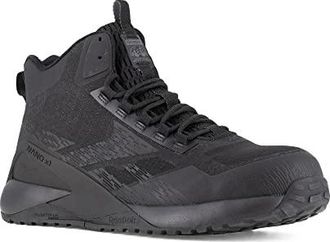 Reebok Work Nano X1 Adventure Work EH Comp Toe Baskets pour femme - Dessus en maille - Fermeture à lacets - Noir 8,5 B - M, noir, 8.5 Women/8.5 Men
