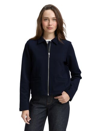 Tom Tailor Damen 1047589 Regular Fit Jacke mit Rei&szlig;verschluss, 10668-Sky Captain Blue, XL