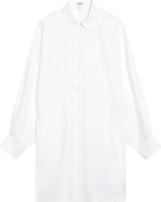 Loewe Robe Chemise en Coton - Femme - Robes - Blanc - Taille: 34 FR