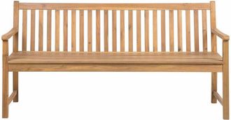 Beliani Beliani - Gartenbank hellbraun Akazienholz zertifiziertes Holz 180 cm Landhaus Stil, Klassischer Stil