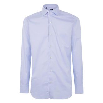 Barba Chemise Twill Classique - Homme - Chemises - Bleu - Taille: 4XL