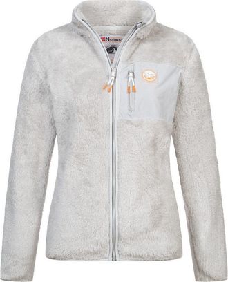 Geographical Norway Fleecejacke Damen Teddy Fleece Jacke Herbst Winter Jacke Sweater Übergangsjacke