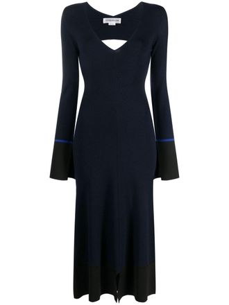 Victoria Beckham robe &agrave; coupe mi-longue - Bleu