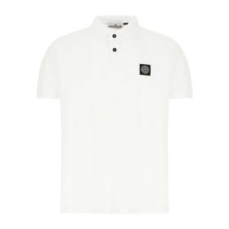 Stone Island Homme, Tops, Blanc, Taille: 2XL Polo Classique pour Homme