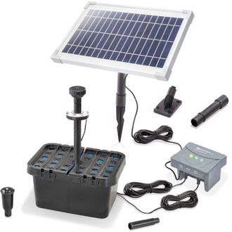Esotec Esotec - Solar Teichfilterset Profi 8/400 mit led und LIFEPO4 Akku 100951
