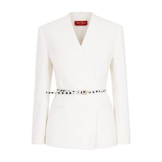 Max Mara Damen, Jacken, Wei&szlig;, LGr&ouml;&szlig;e