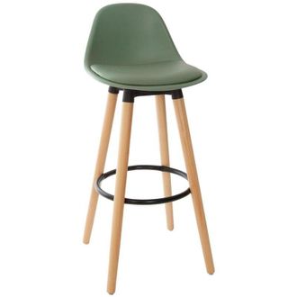 Atmosphera Atmosphera - Tabouret De Bar Maxon Vert Kaki