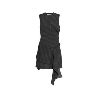 Iro Klea Pinstripe Layered Mini Dress