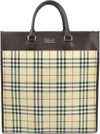 Burberry unisex, Pre-owned, Beige, Taille: ONE Size Sac fourre-tout en nylon Pre-owned