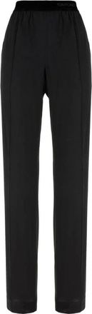 Tom Ford Femme, Pantalons, Noir, Taille: 40 FR Pantalon de pyjama en satin de soie stretch