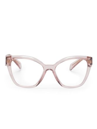 Prada lunettes de soleil à monture papillon - Rose