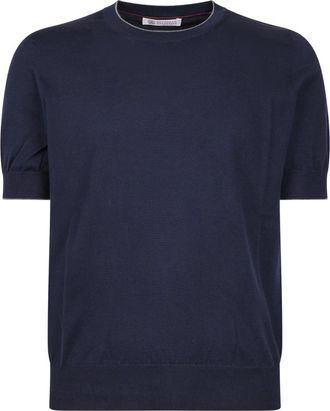 Brunello Cucinelli Homme, Pulls, Bleu, Taille: XL Pulls &agrave; col rond
