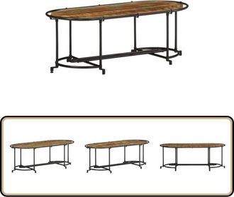 vidaXL Couchtisch 110x55x40 cm Altholz Massiv - Vidaxl