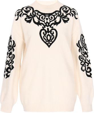 Usha Pullover Frauen cremefarben