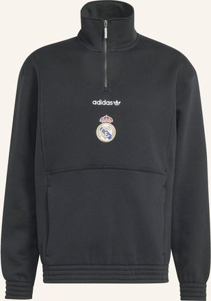 adidas Real Madrid Eqt Oberteil, Reissverschluss Bis Zur Brust schwarz