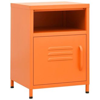 vidaXL Table de chevet Orange 35x35x51 cm Acier Vidaxl