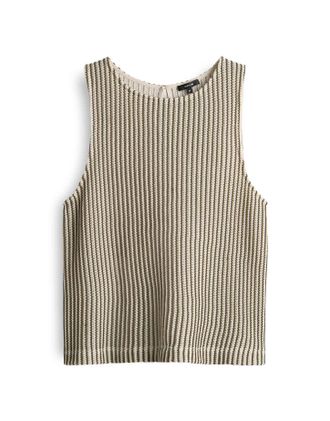 OPUS Damen Top | Trägertop ISOLCHEN Regular in Häkelstruktur Olive Leaf, 42