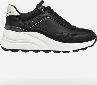 Geox Schuhe Spherica Ec13 Dame Schwarz/off-white