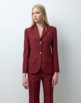 Mango Misi Blazer-Kombiteil in Weinrot