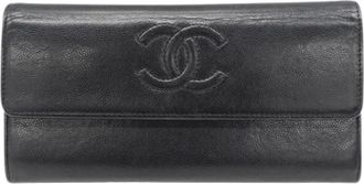 Chanel Portefeuille Vintage Pre-owned - Femme - Pre-owned - Noir - Taille: ONE Size