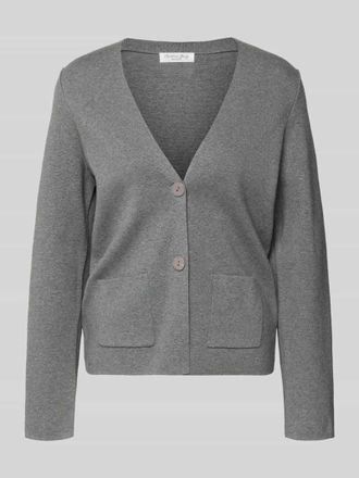 Christian Berg Loose Fit Strickjacke mit V-Ausschnitt