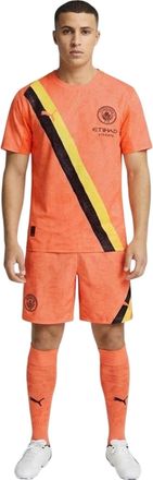 Puma KidSuper Ausw&auml;rts-Trikot f&uuml;r Herren, Manchester City FC (Neon-Orange)
