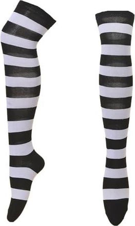 Generico Chaussettes hautes au genou ray&eacute; style sportif pour femme (2 paires), Sock 22, Taille Unique