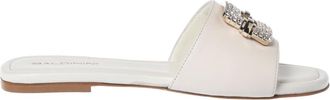 Baldinini Femme, Chaussures, Blanc, Taille: 38 1/2 EU Leather Mule