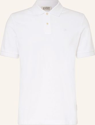 Scotch & Soda Pique-Poloshirt weiss