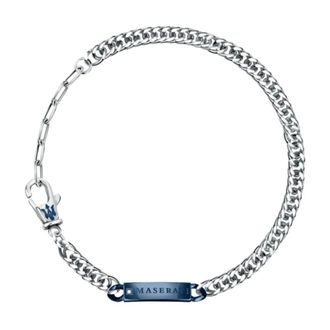 Maserati Homme, Accessoires, Gris, Taille: ONE Size Bracelet en acier inoxydable