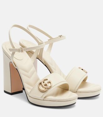 Gucci Sandales New Marmont GG en cuir