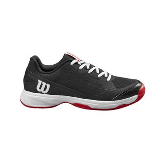 Wilson Unisex Kinder Rush Pro Tennis Shoe, Black Wilson Red White, 32 2/3 EU