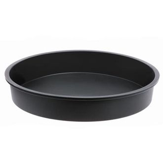 De Buyer De Buyer - Tourtière ronde à bord lisse MOULFLEX en silicone - Diamètre 24 cm -, Noir