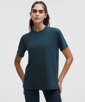 lululemon T-Shirt dentra&icirc;nement en jersey pour Femmes - Bleu - Taille 6