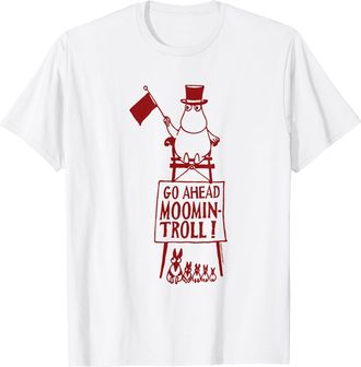 Moomin Red Moominpappa Winter Games Go Ahead Moomintroll! T-Shirt