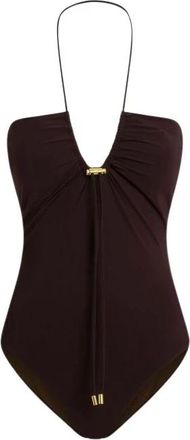 Moschino Femme, Maillots de bain, Brun, Taille: 44 FR Maillot de bain une pi&egrave;ce en Lycra