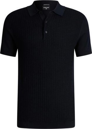 Strellson Homme, Tops, Bleu, Taille: XL Polo bleu marine en coton biologique