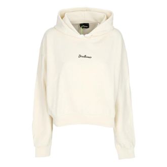 Disclaimer Logo Crop Hoodie Leichtes Sweatshirt - - Sweatshirts & Hoodies - Damen - Beige - S