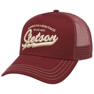 Stetson Since 1865 Trucker Cap One Size (ca. 56-60 cm) Herren - Schirm & Front aus 100% Baumwolle - Gr&ouml;&szlig;enverstellbar - Meshcap mit Netzeinsatz - Schirml&auml;nge 