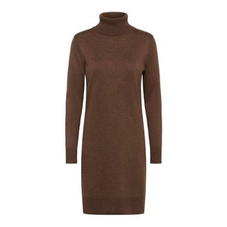 Saint Tropez MilaSZ Robe &agrave; col roul&eacute; - Femme - Robes - Brun - Taille: 44 FR